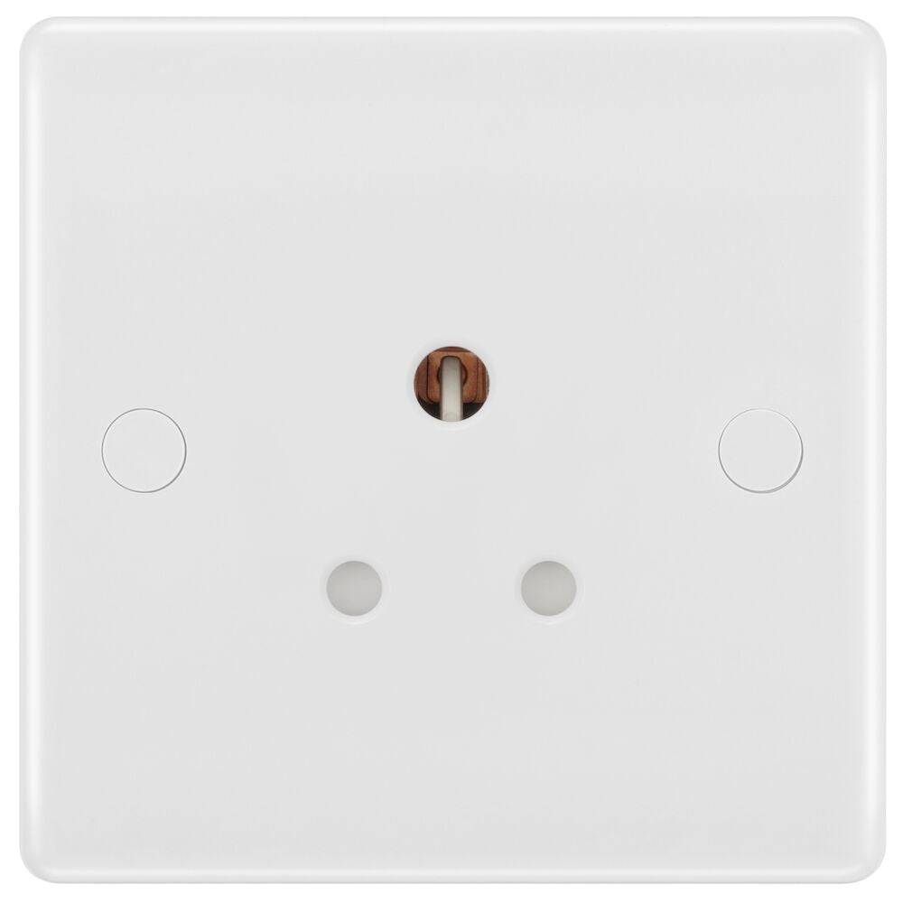 BG Moulded White PVC 5A Unswitched Single Socket 829S | The Switch Depot