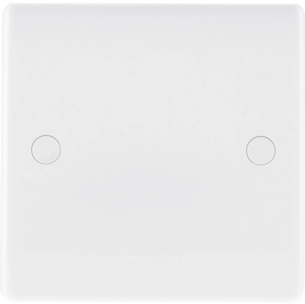 BG Moulded White PVC Single Blank Plate 894 | The Switch Depot